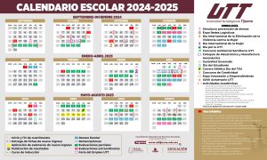 Calendario Escolar – Universidad Tecnológica de Tijuana UTT